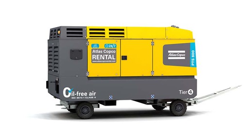 Atlas copco rental Oil free air PTS 800 ให้เช่าเครื่องกำเนิดพลังงาน