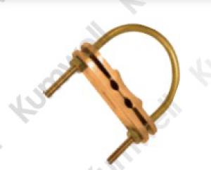 Ground rod or pipe to two cable clamp