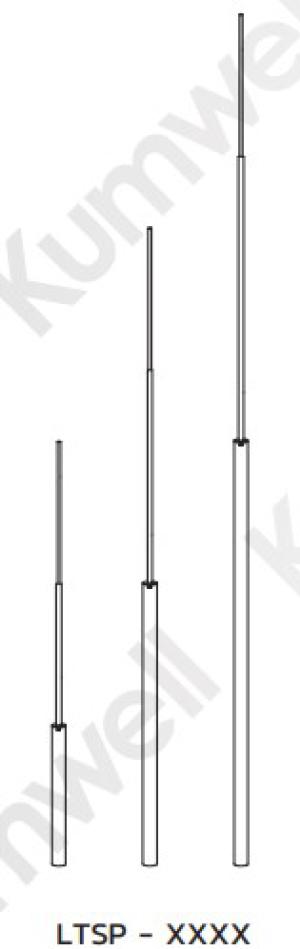 Self standing lightning pole hot dip galvanized